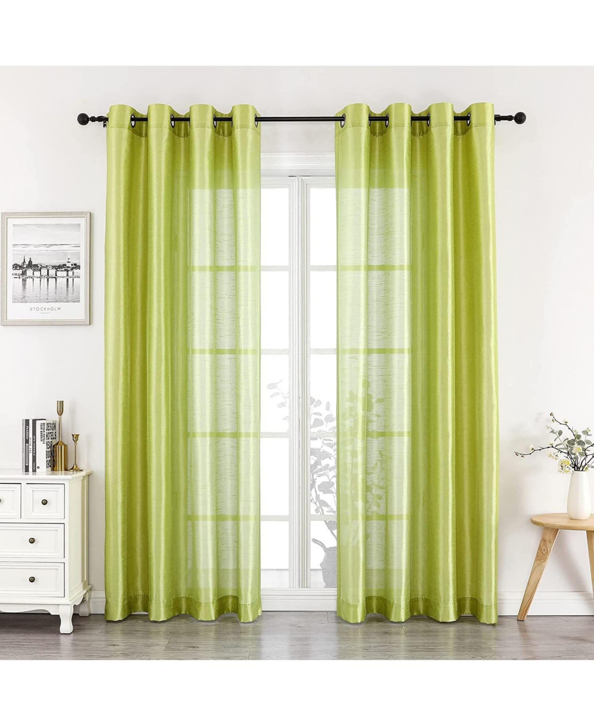 Click here for GoodGram 2 Piece Sheer Voile Faux Silk Spring & Su... prices