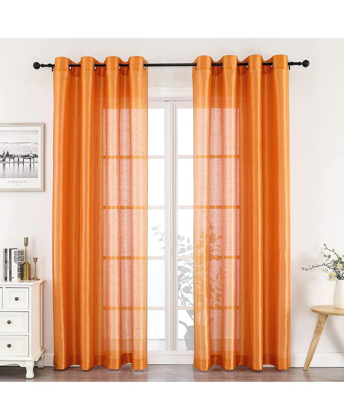 Click here for GoodGram 2 Piece Sheer Voile Faux Silk Spring & Su... prices
