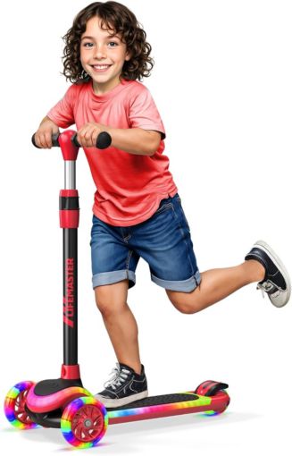 Lifemaster 3-Wheel Kids Scooter with LED Lights on Deck & Wheels – 5 ...