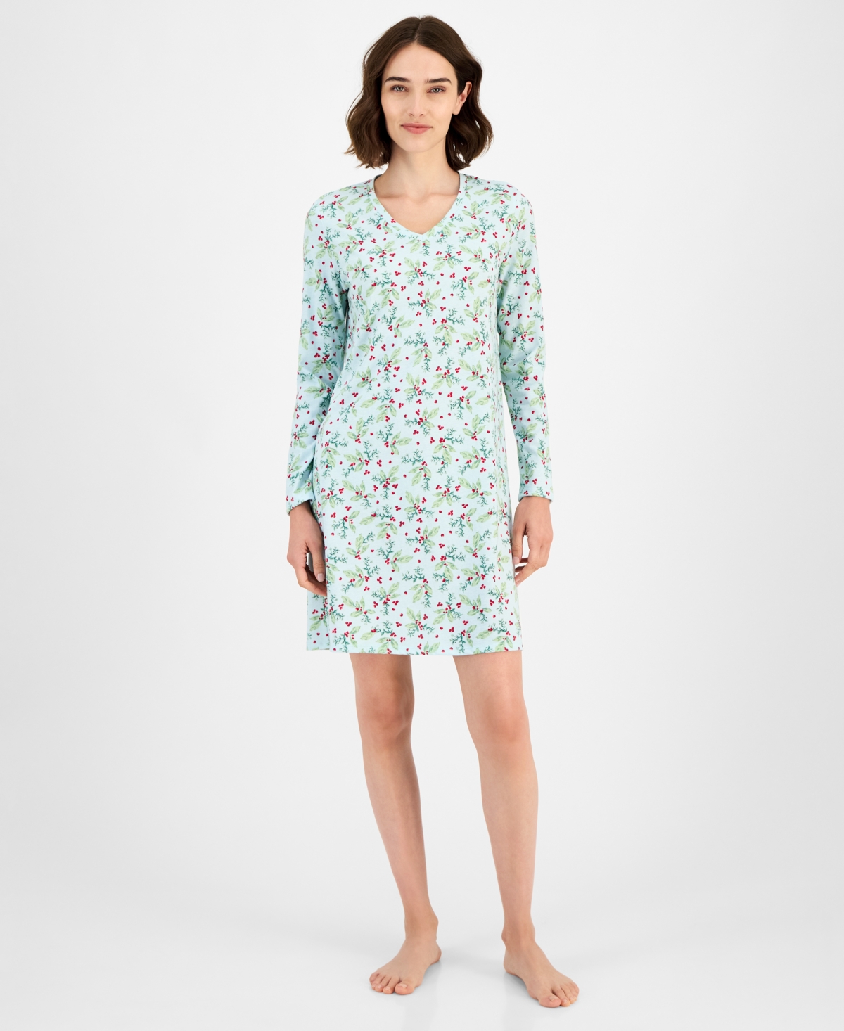 Click here for Charter Club Womens Printed Jersey Sleepshirt - Or... prices