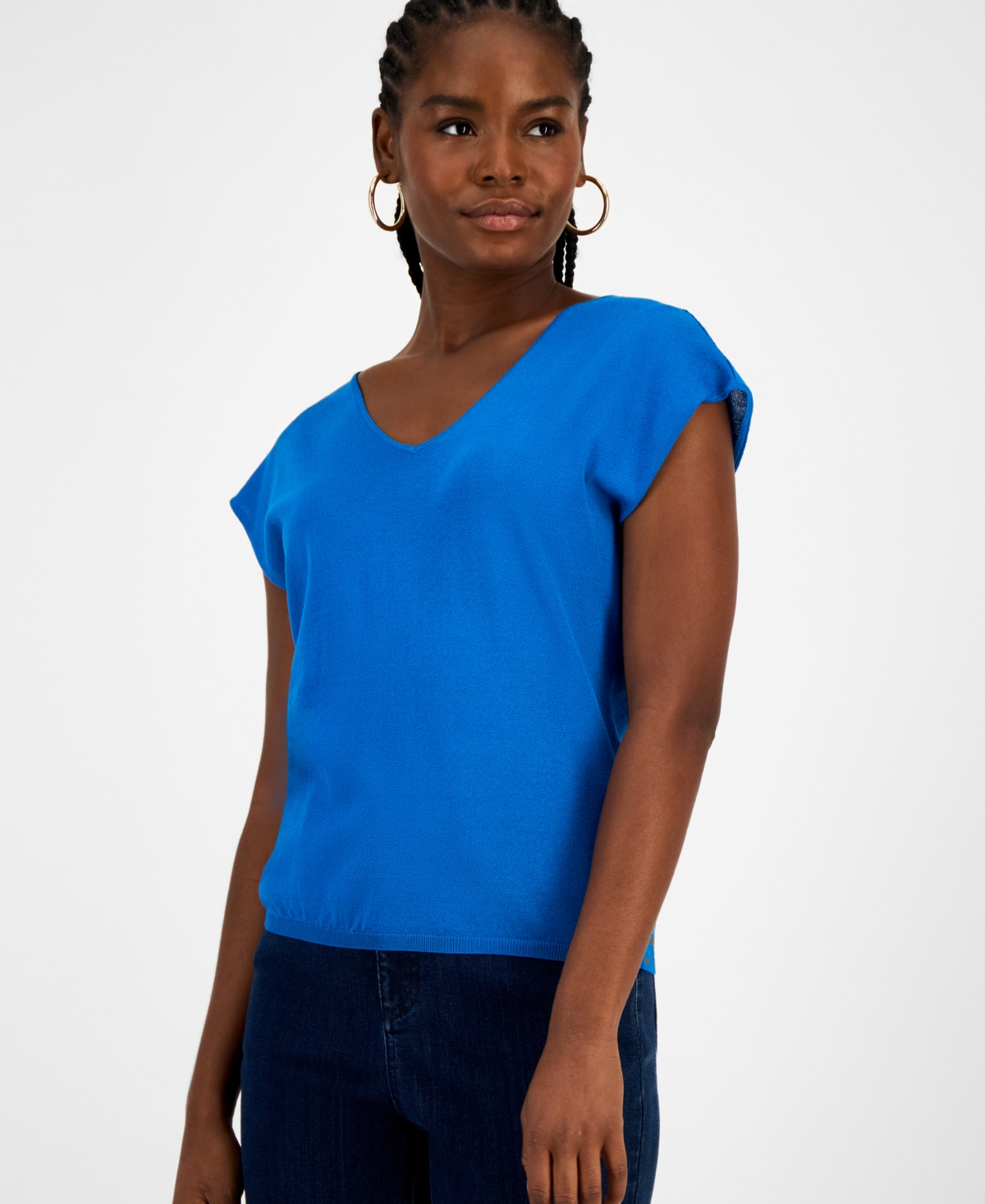 Click here for I.n.c. International Concepts Womens Cap-Sleeve Sw... prices