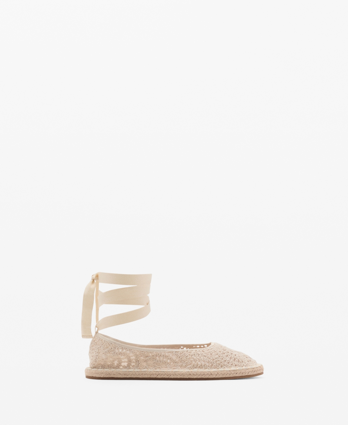Click here for Mango Womens Crochet Ballet Flats - Ecru prices
