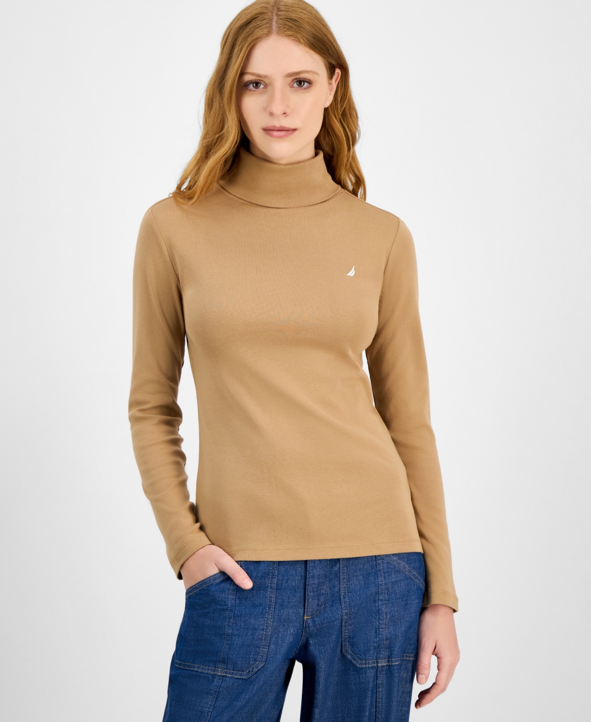Click here for Nautica Jeans Womens Cotton Turtleneck Long-Sleeve... prices