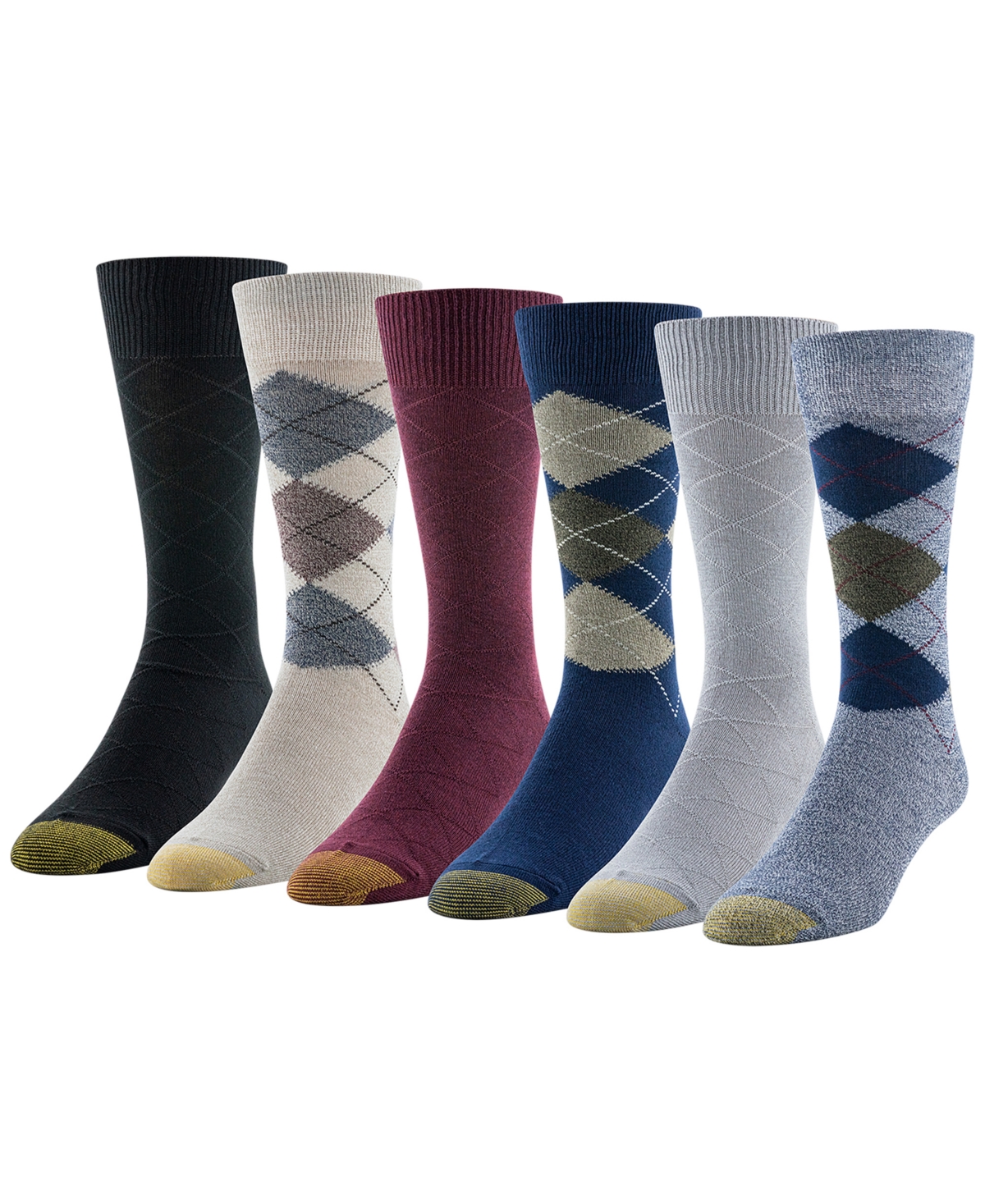 Click here for Gold Toe Mens 6-Pack Campbell Argyle Crew Dress So... prices