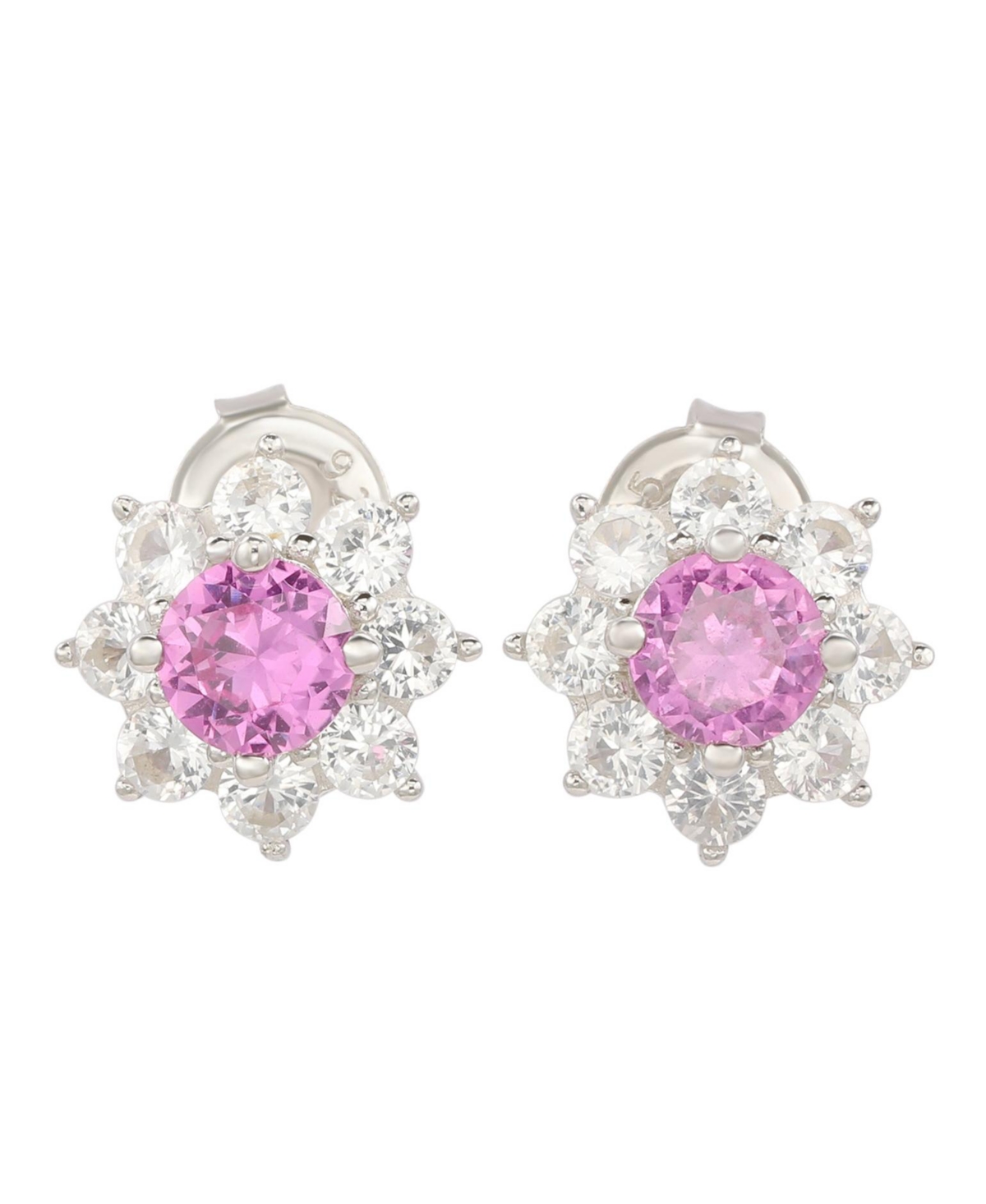 Click here for Suzy Levian Sterling Silver Sapphire Flower Halo S... prices