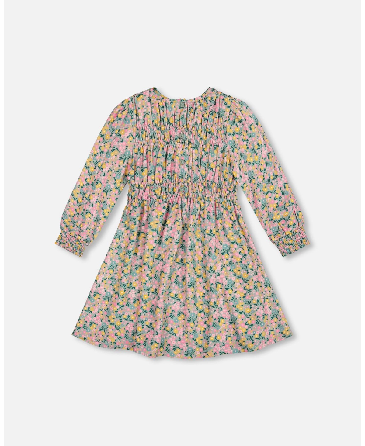 Click here for Deux par Deux Girl Smocked Viscose Dress Green wit... prices