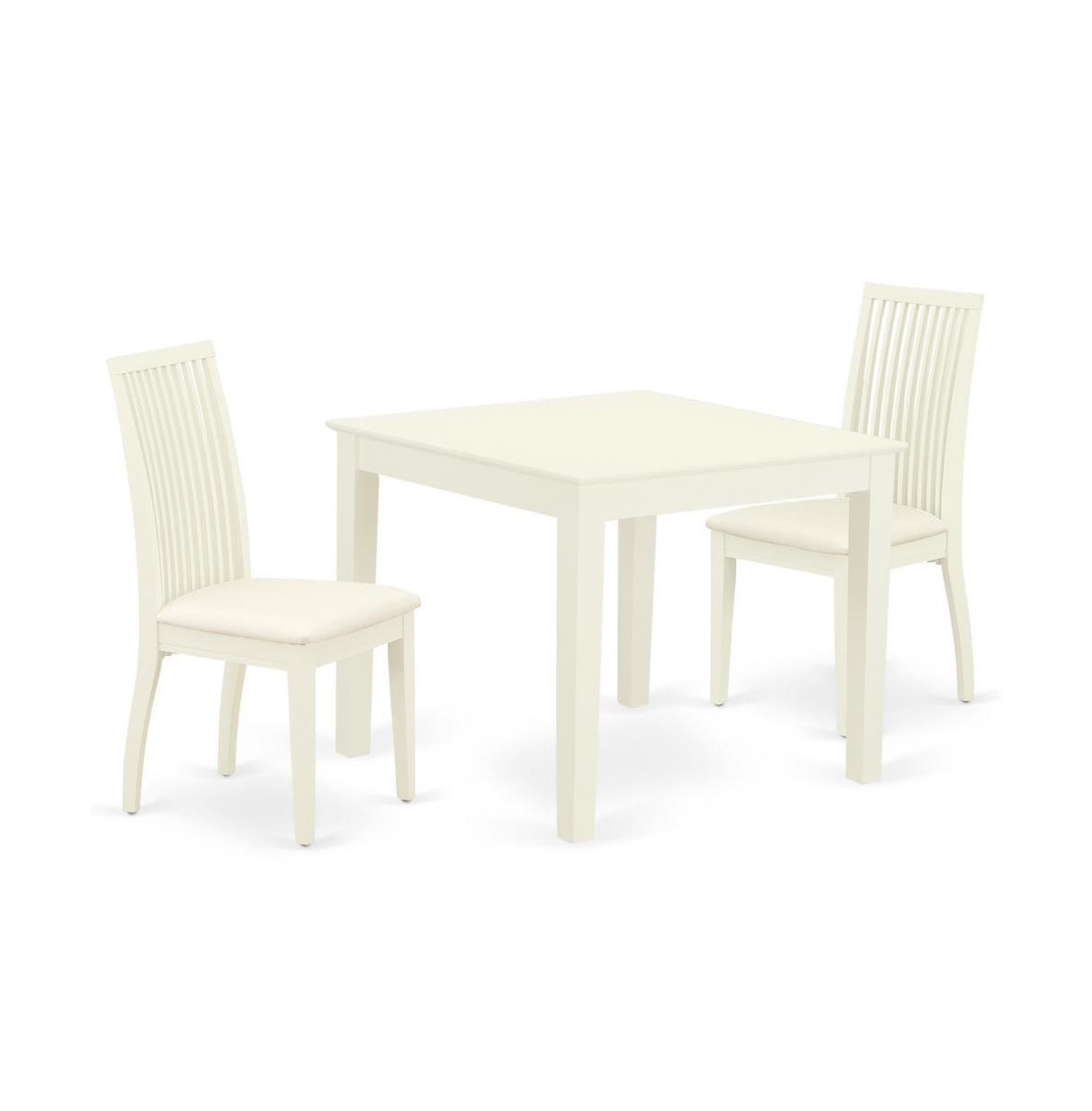Click here for East West Furniture Dining Room Set Linen White -... prices