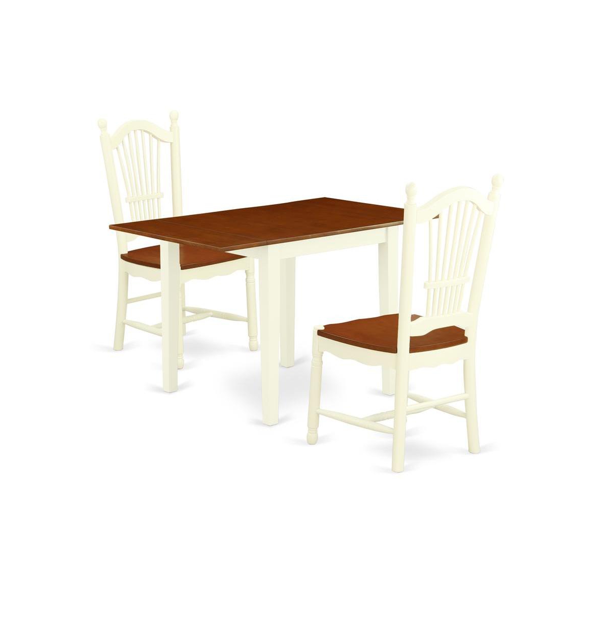 Click here for East West Furniture Dining Room Set Buttermilk & C... prices