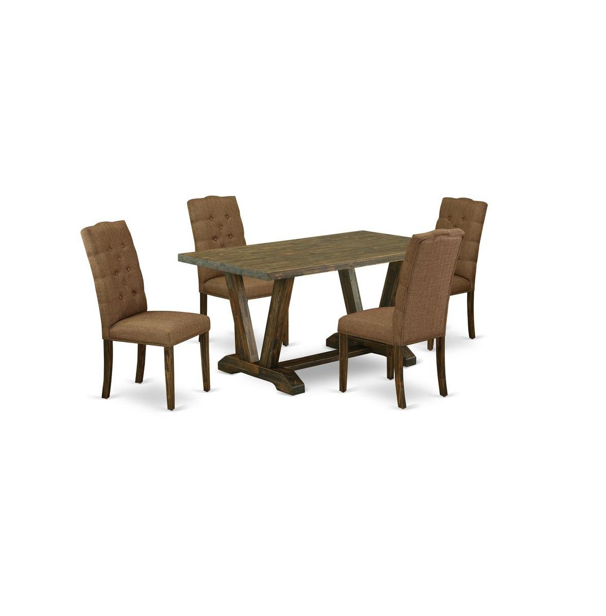 Click here for East West Furniture 5-Pc rectangular Dinette Set I... prices