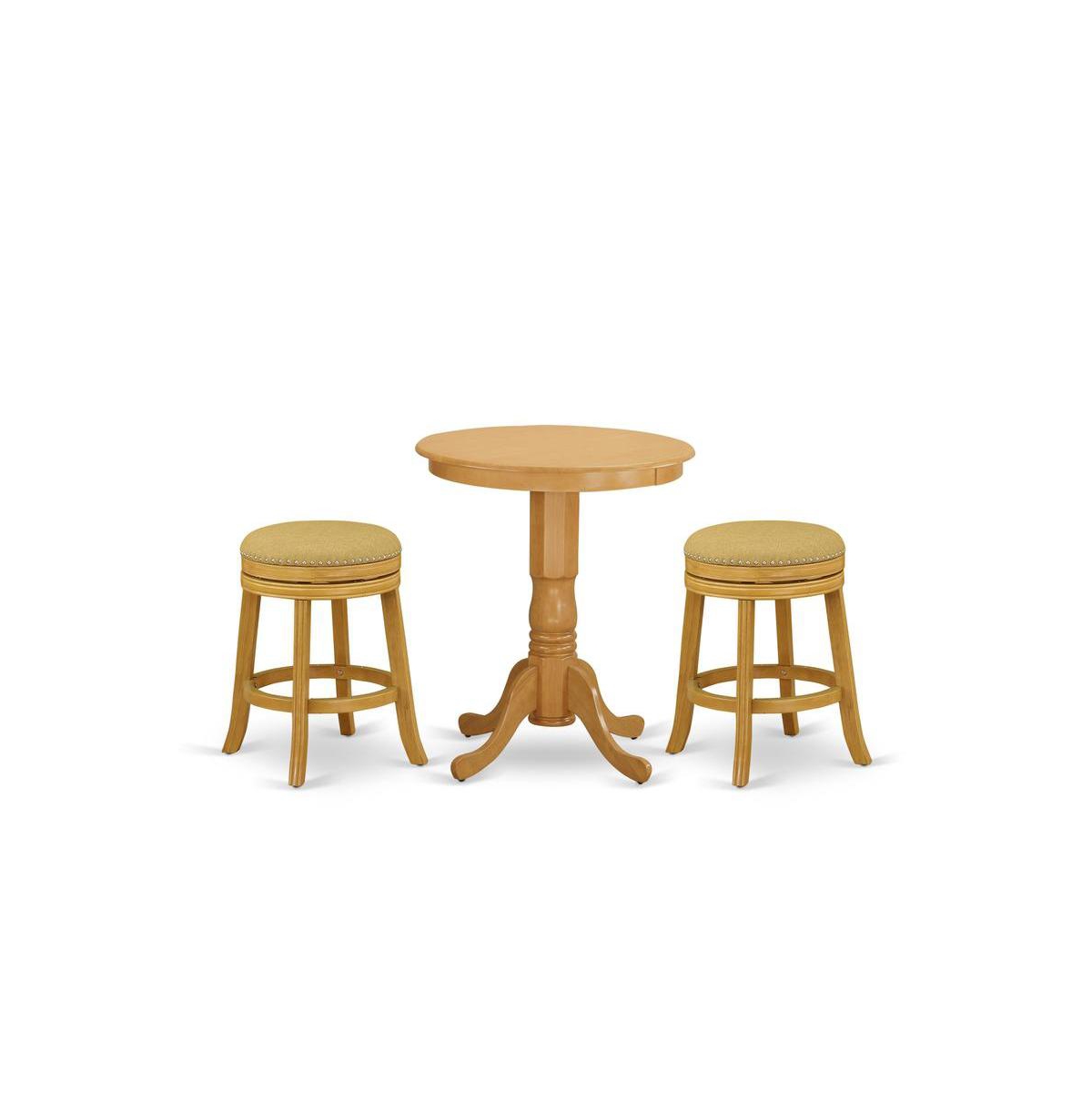 Click here for East West Furniture 3-Pc Dining Table Set with 2 U... prices