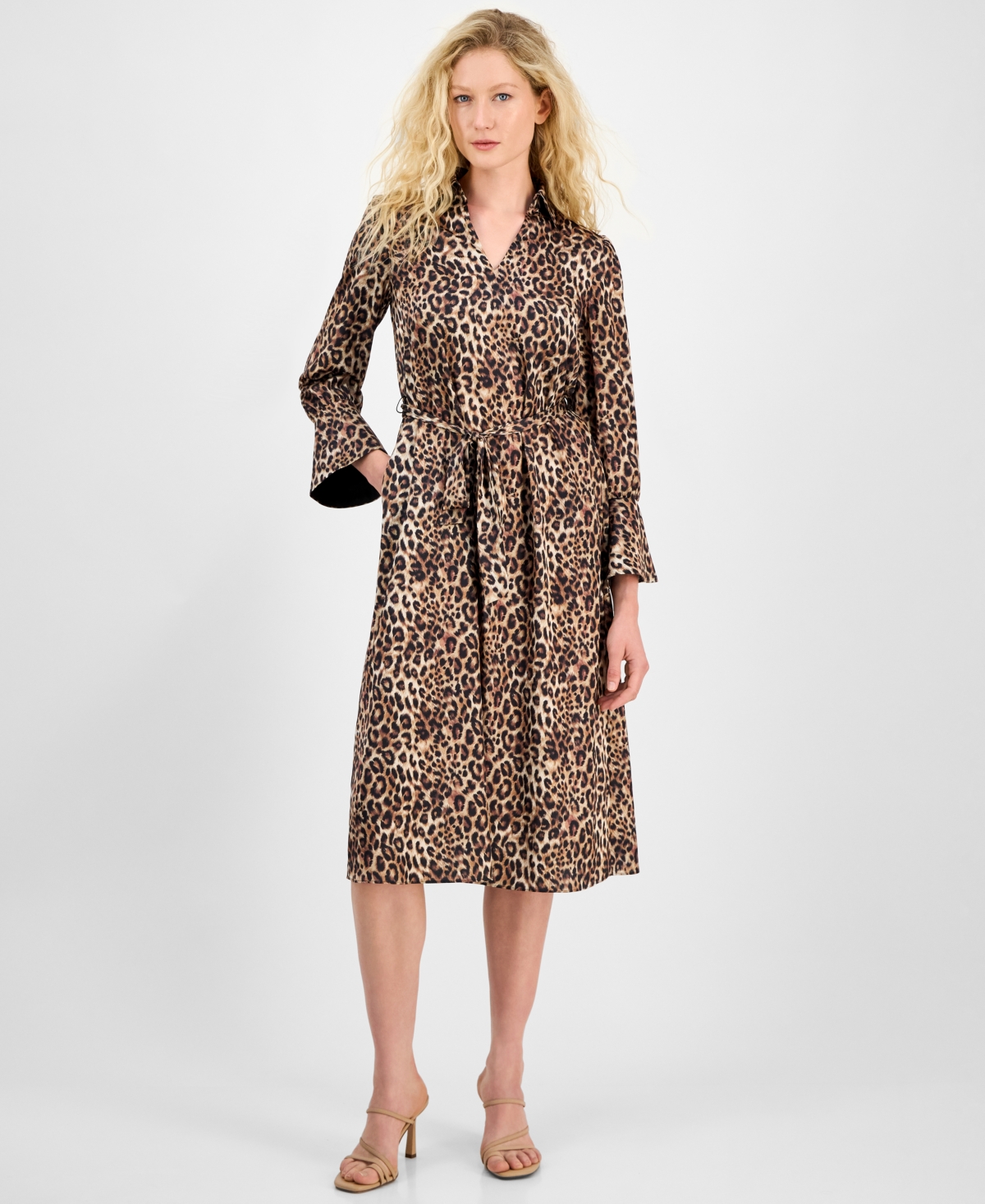 Click here for julia jordan Womens Printed Tie-Waist Midi Dress -... prices