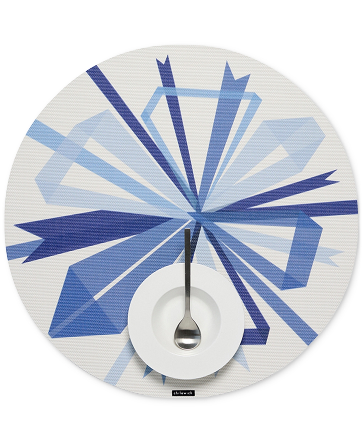 Click here for Chilewich Bow-Print Round Placemat  15 - Frost prices