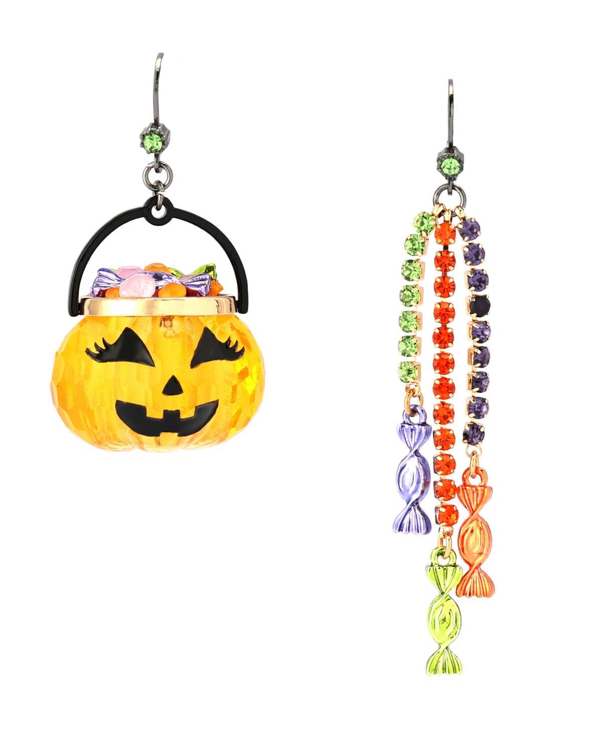 Click here for Betsey Johnson Faux Stone Trick or Treat Pumpkin C... prices
