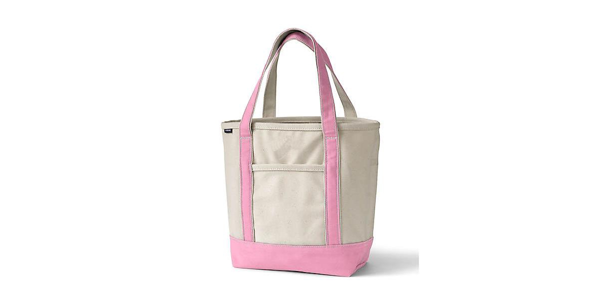 Click here for Lands End Medium 5 Pocket Open Top Canvas Tote Bag... prices