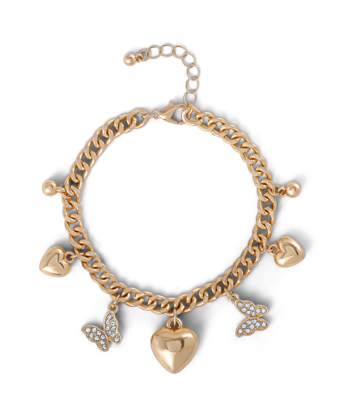 Click here for Jessica Simpson Heart & Butterfly Gold-Tone Bracel... prices