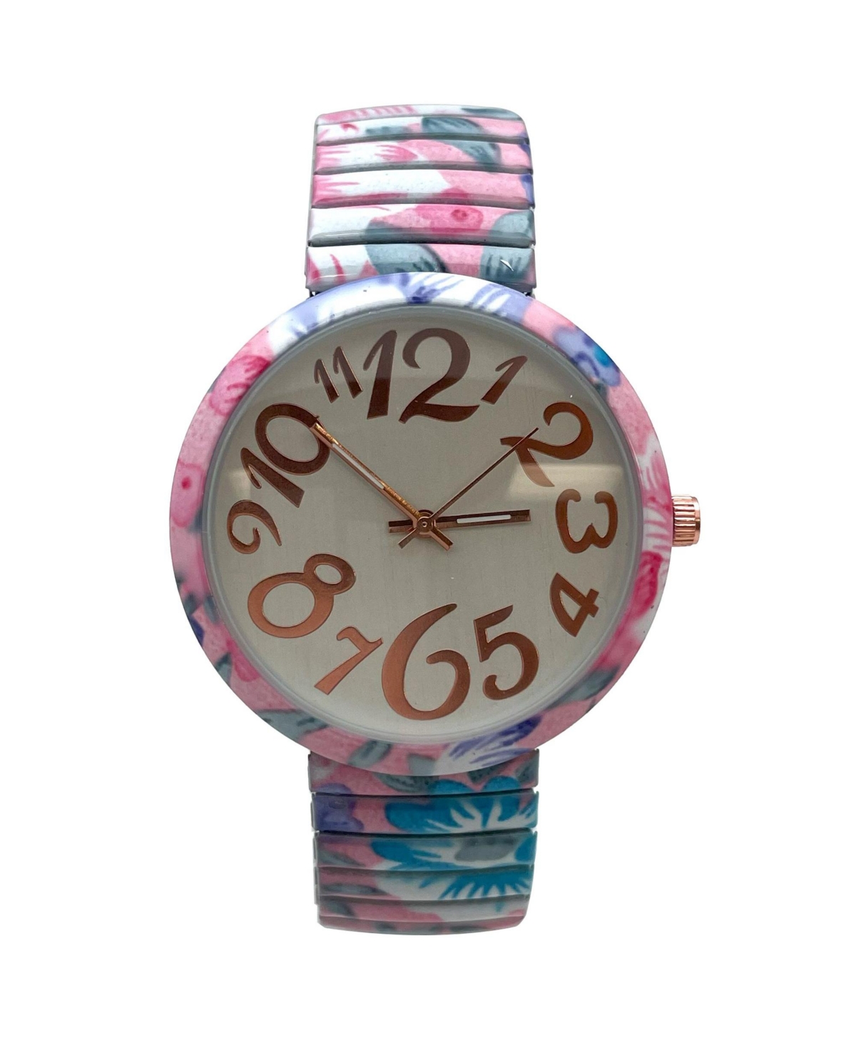 Click here for Olivia Pratt Light Blue Floral Big Dial Easy Reade... prices