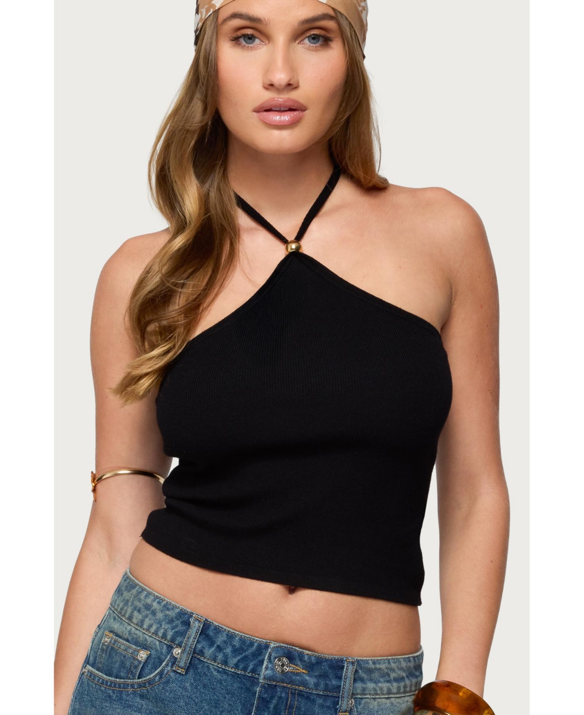 Click here for Edikted Womens Hollis Knit Halter Top - Black prices