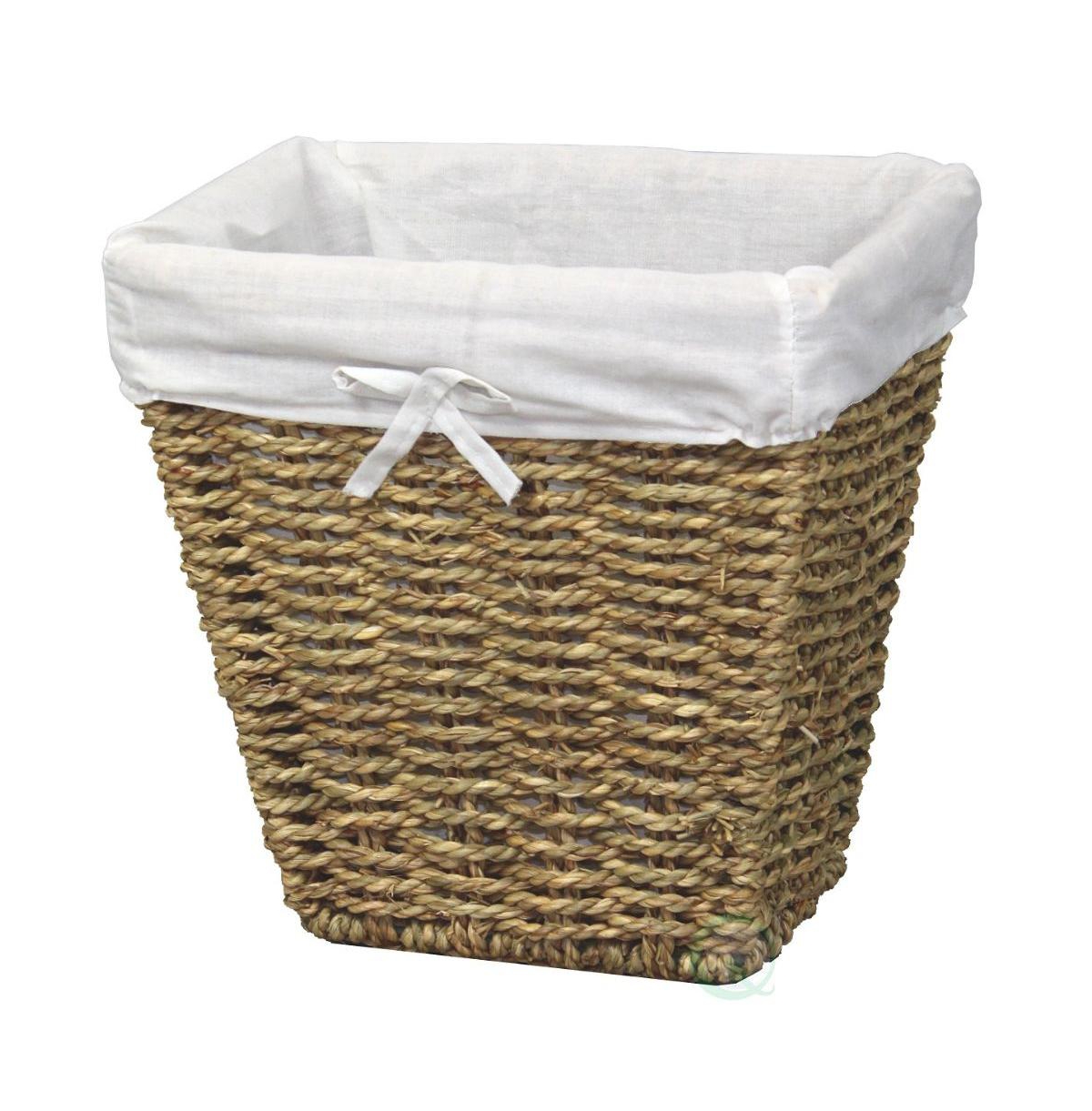 Click here for Wickerwise Woven Seagrass Small Waste Bin Lined wi... prices