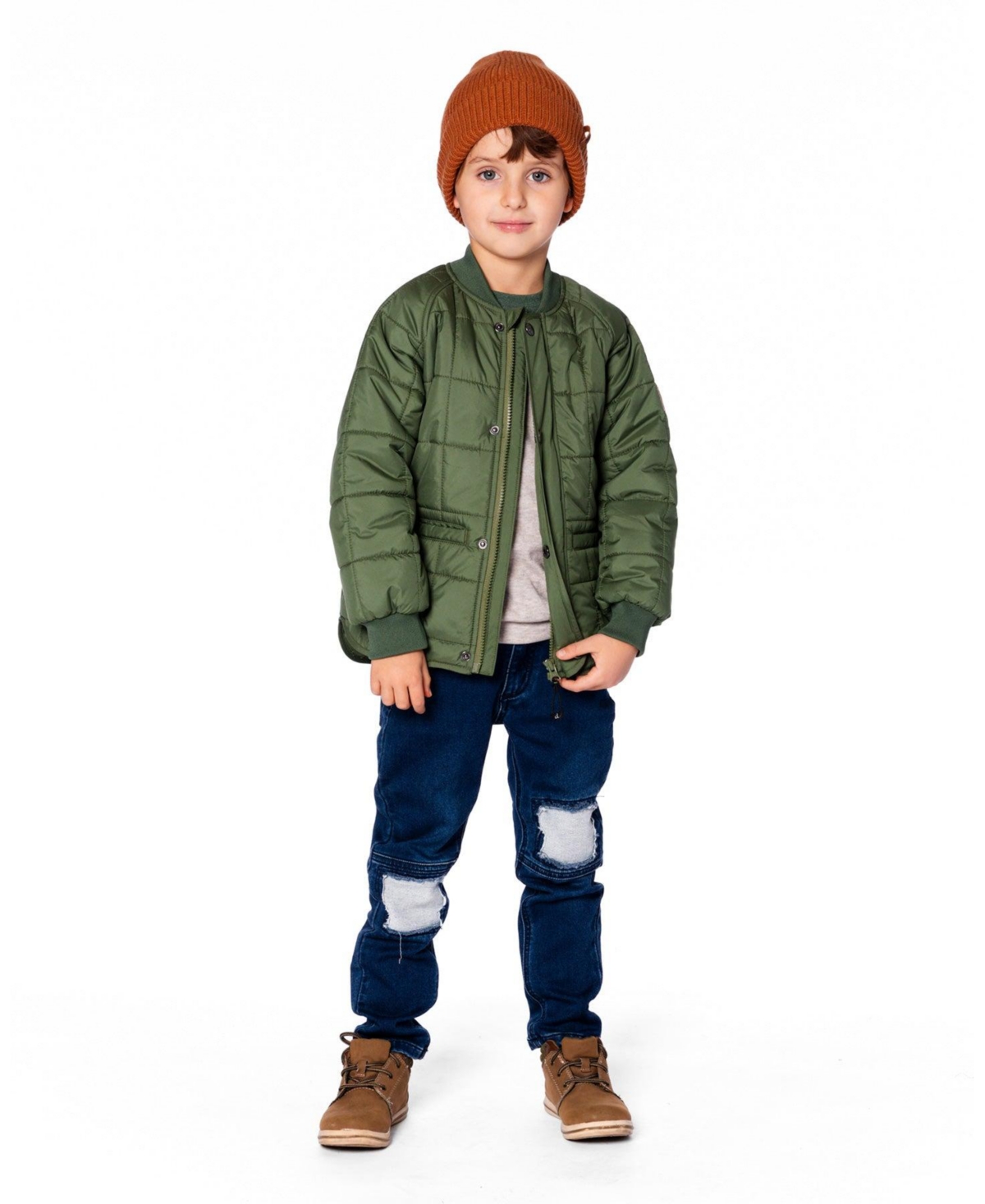 Click here for Deux par Deux Big Boys Quilted Mid-Season Jacket K... prices