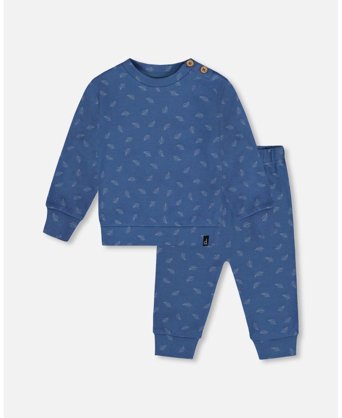 Click here for Deux par Deux Baby Boy Cotton Pant and Top Set Blu... prices