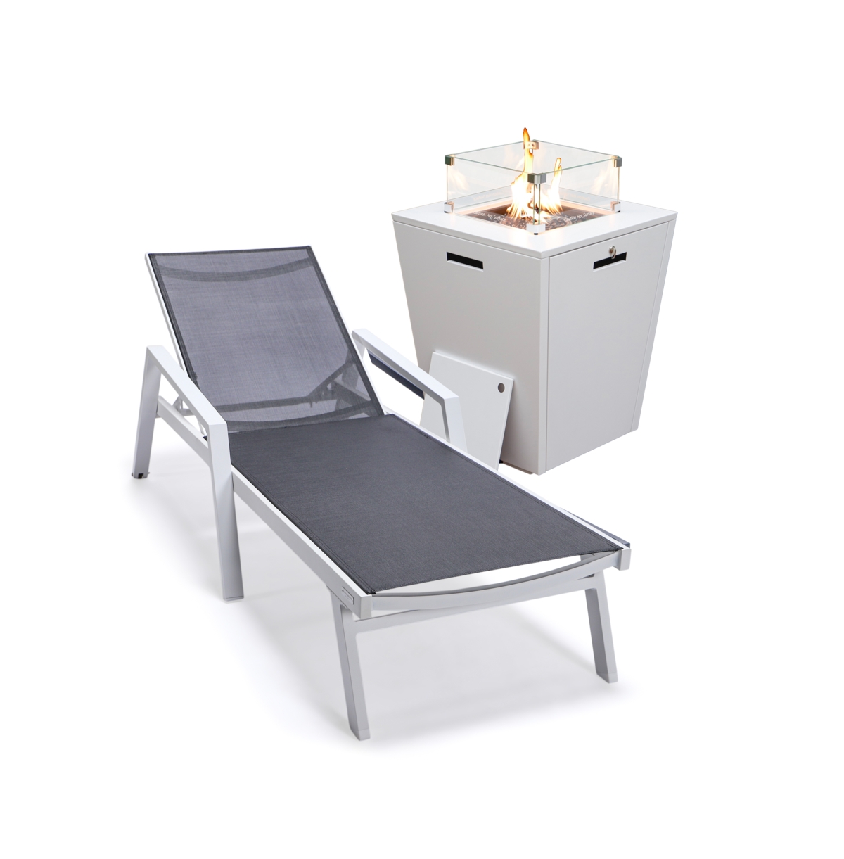 Click here for LeisureMod White Aluminum Outdoor Patio Chaise Lou... prices