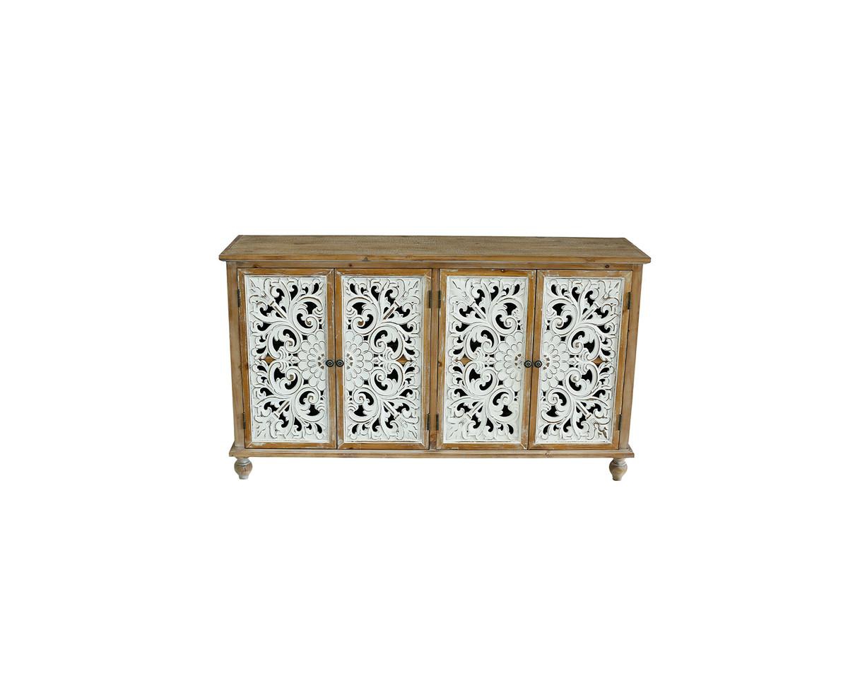 Click here for Casainc Accent Storage Cabinet with 4 Wood Carved... prices