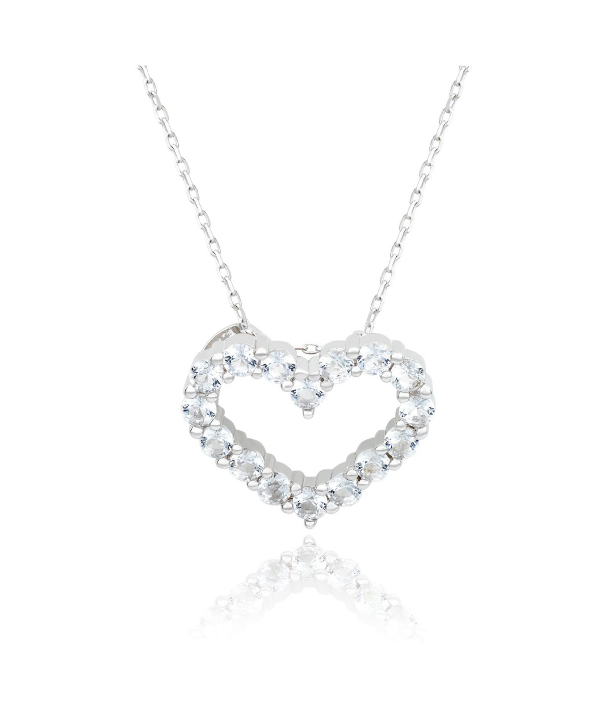 Click here for Suzy Levian Sterling Silver White Topaz Heart Eter... prices