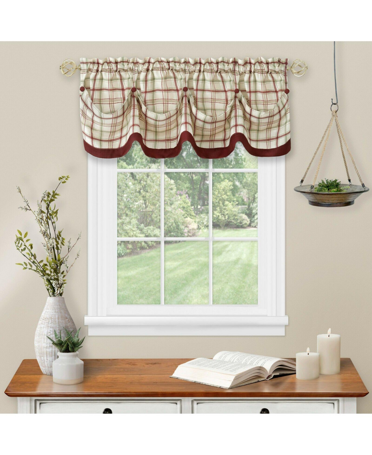 Click here for Kate Aurora Country Farmhouse Plaid Tattersall But... prices