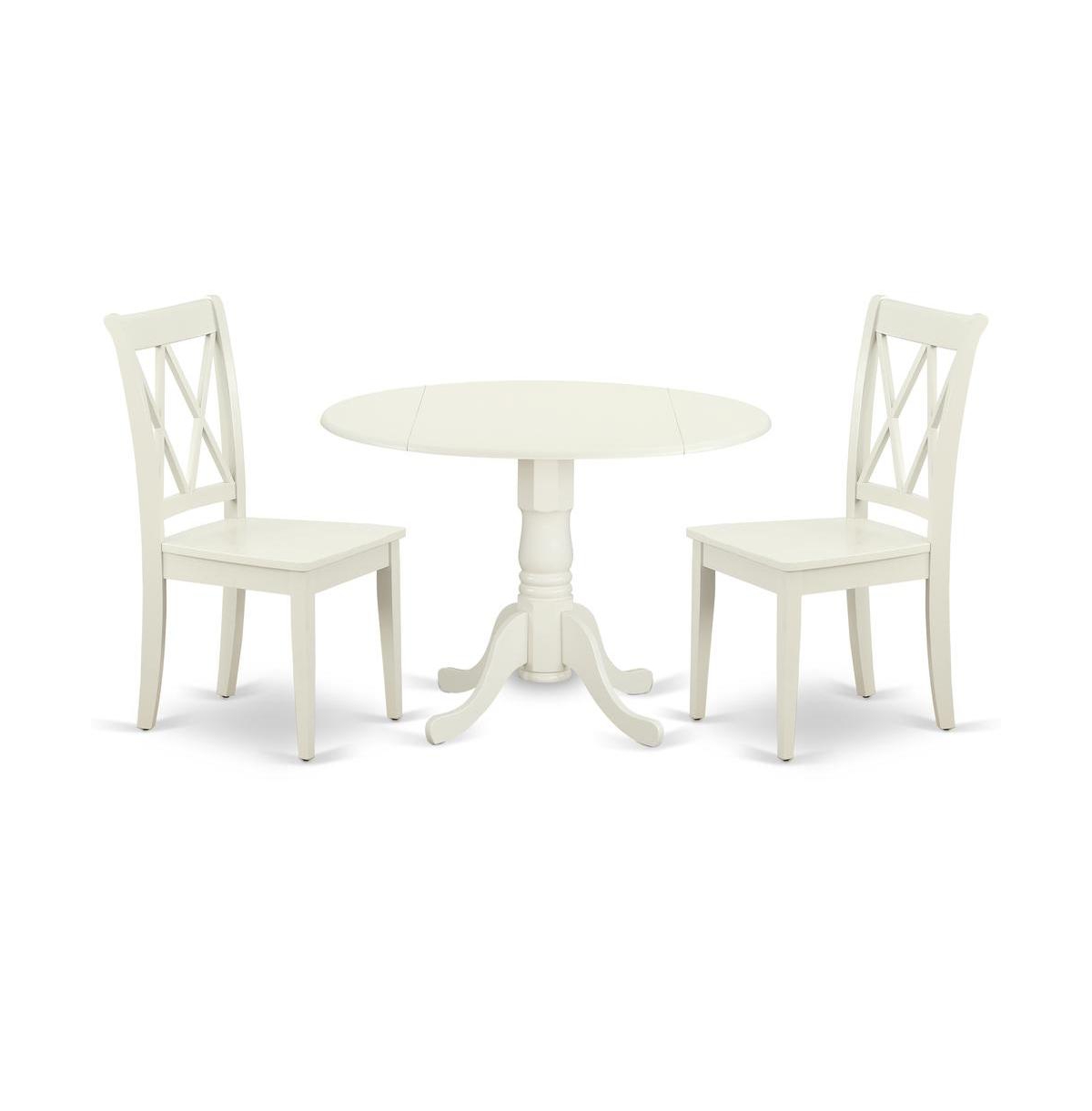 Click here for East West Furniture Dining Room Set Linen White -... prices