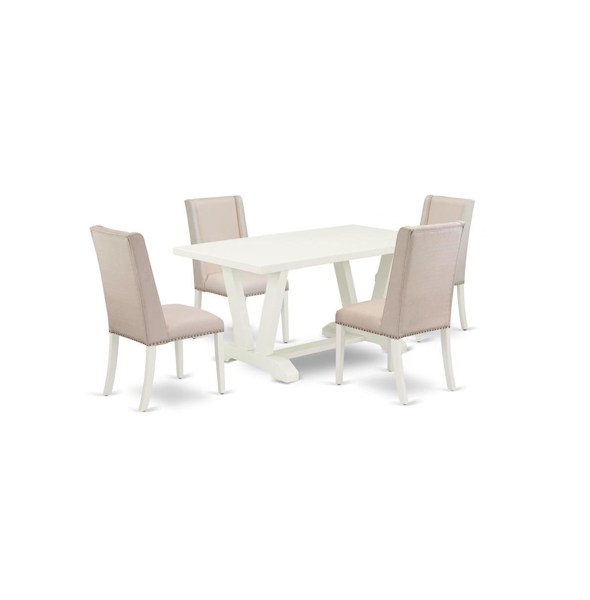 Click here for East West Furniture 5-Piece Modern Dining Table Se... prices