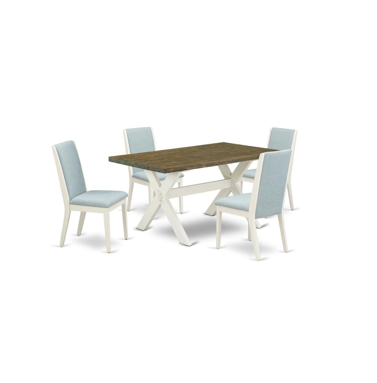 Click here for East West Furniture 5Pc Dining Set Consists of a W... prices