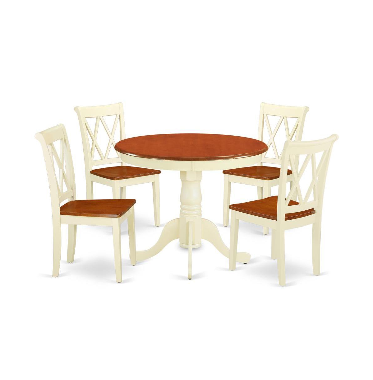 Click here for East West Furniture Dining Room Set Buttermilk & C... prices