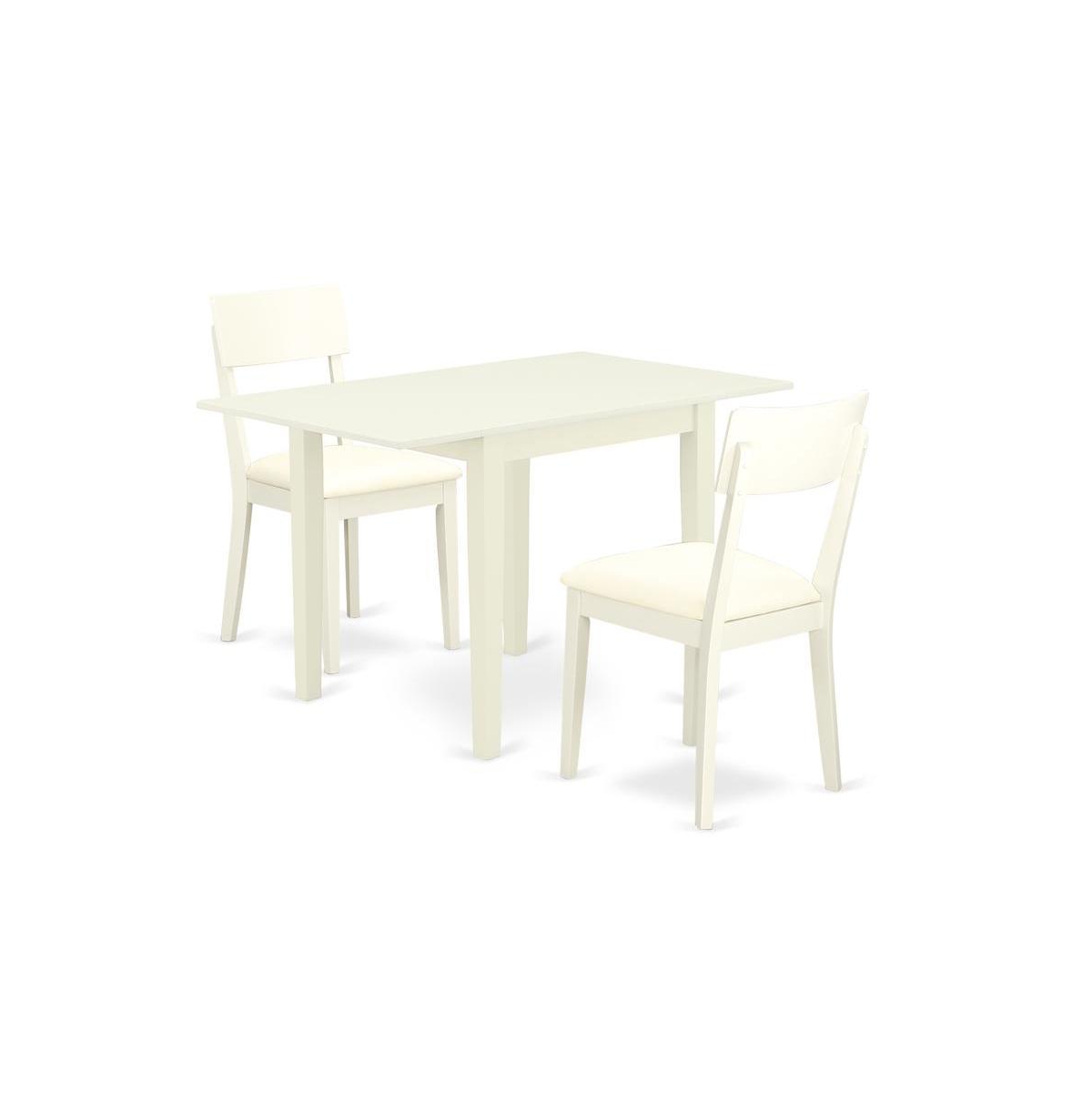 Click here for East West Furniture Dining Room Set Linen White -... prices