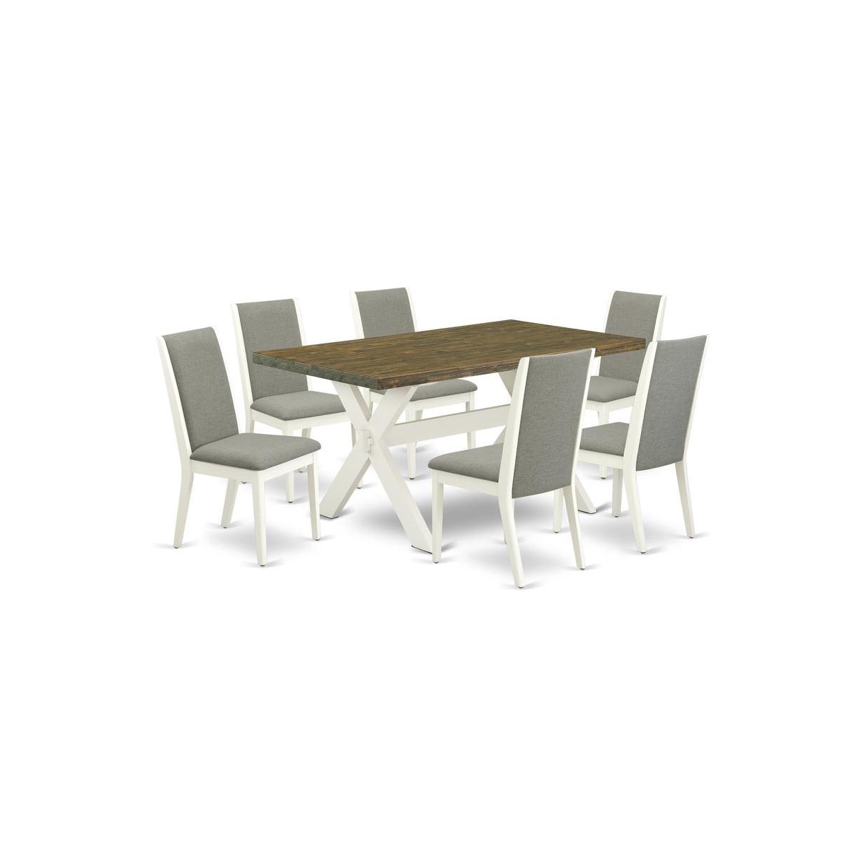 Click here for East West Furniture 7-Piece Gorgeous Dining Set an... prices