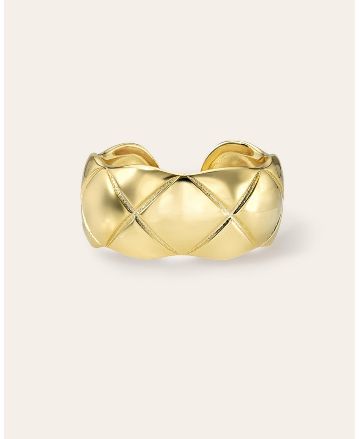 Click here for Zoe Lev Quilted Ring - Yellow gold vermeil prices
