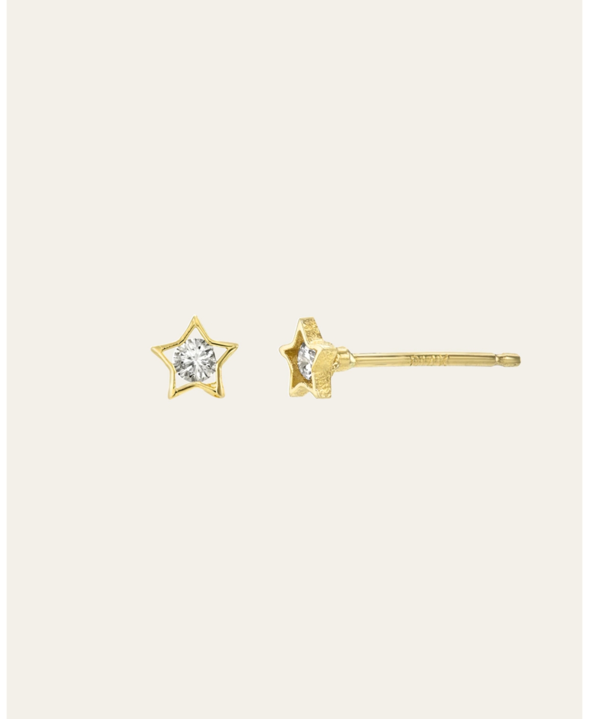 Click here for Zoe Lev 14k Gold Tiny Diamond Star Stud Earrings -... prices