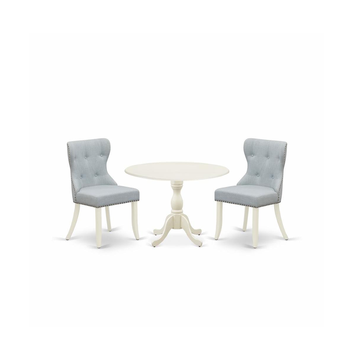 Click here for East West Furniture 3 Piece Kitchen Table Set Cons... prices