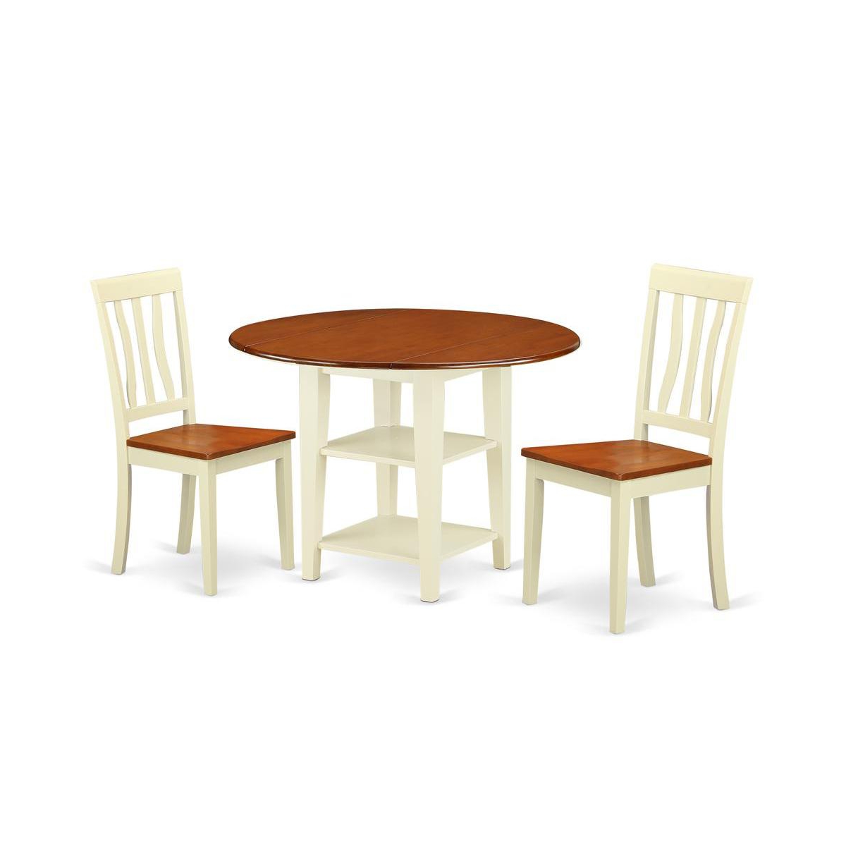 Click here for East West Furniture Dining Room Set Buttermilk & C... prices