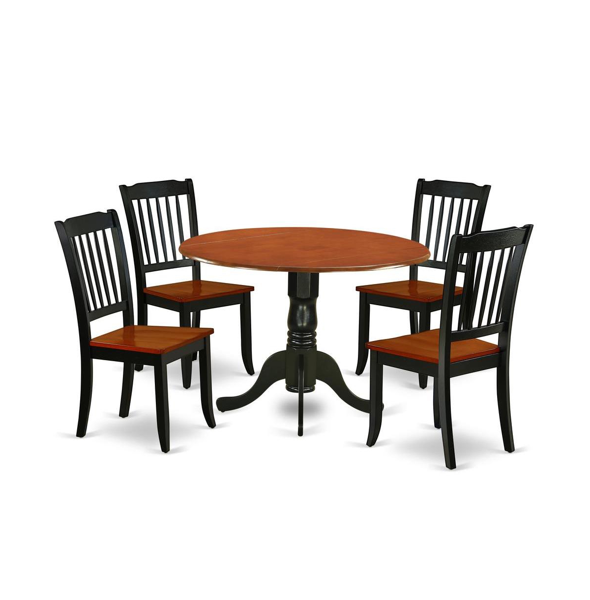 Click here for East West Furniture Dining Room Set Black & Cherry... prices