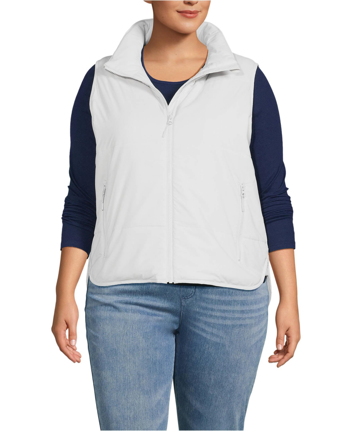Click here for Lands End Plus Size WanderFree Insulated Vest - Li... prices