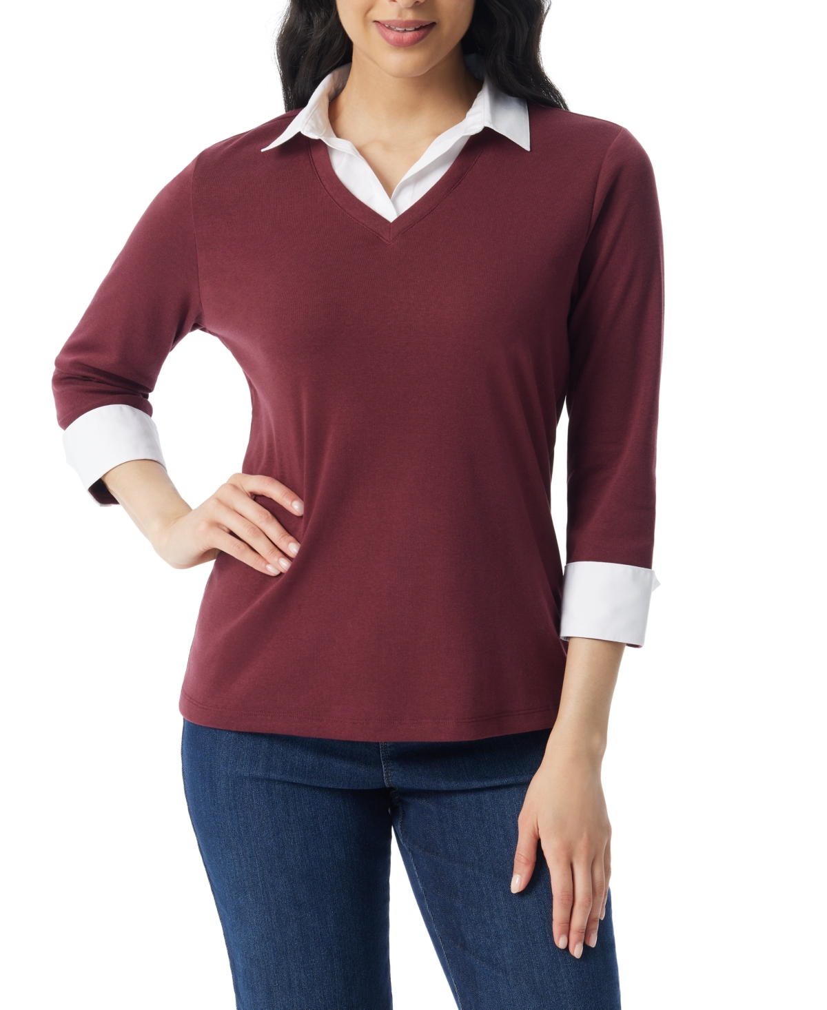 Click here for Gloria Vanderbilt Womens Maxine Layered-Look Top -... prices