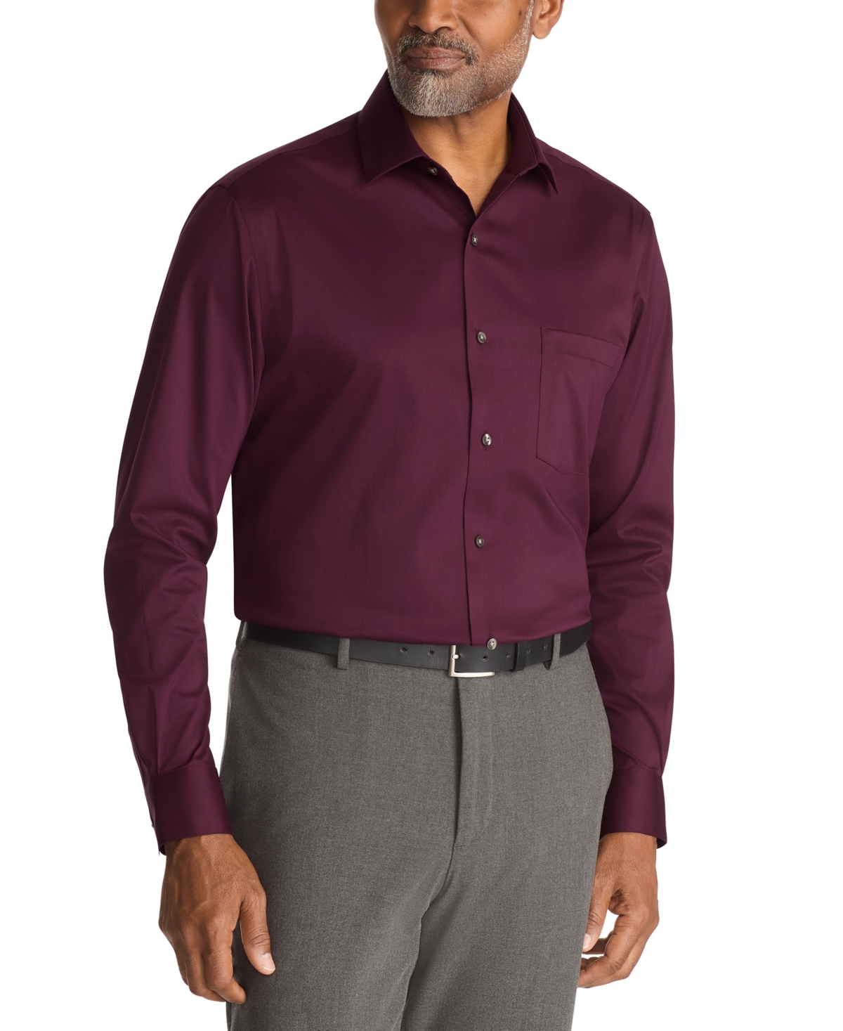 Mens Van Heusen(R) Regular Fit Solid Stretch Dress Shirt