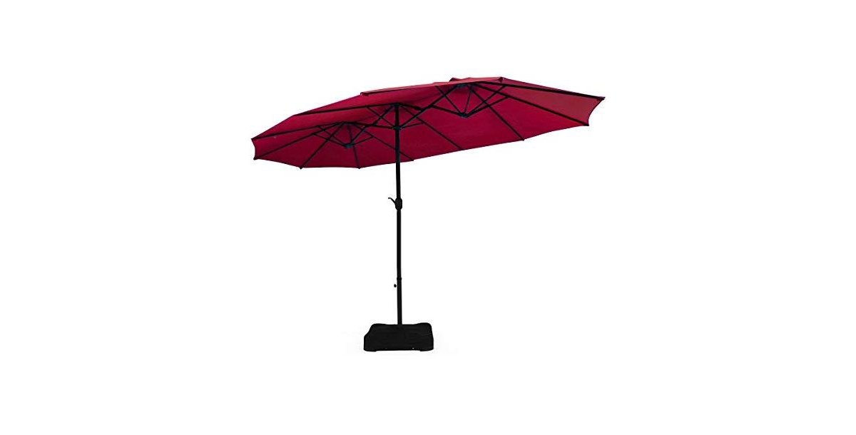 Click here for 15 Feet Double-Sided Twin Patio Umbrella with Cran... prices