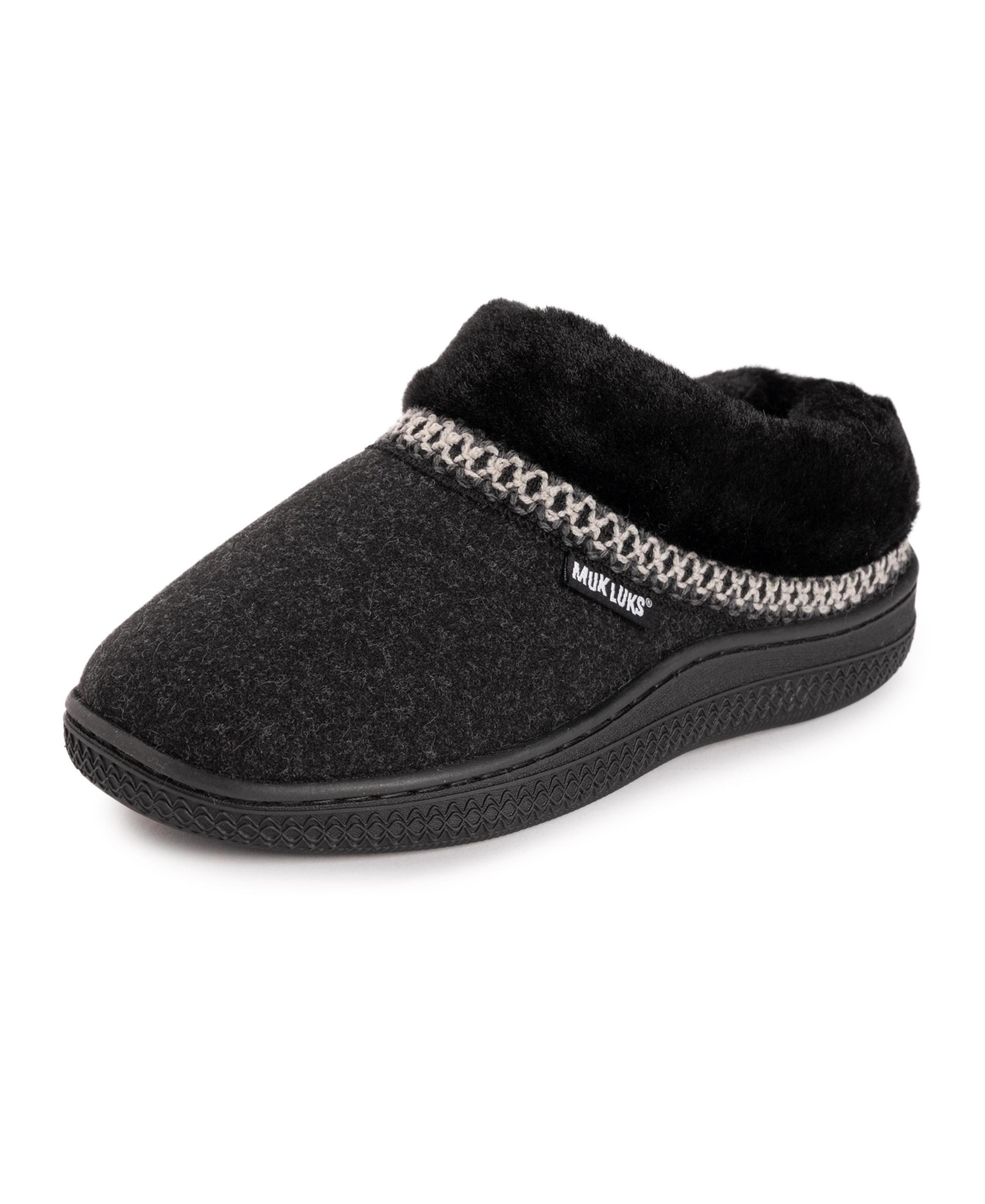 Click here for Muk Luks Womens Neira Faux Wool Clog - Black prices