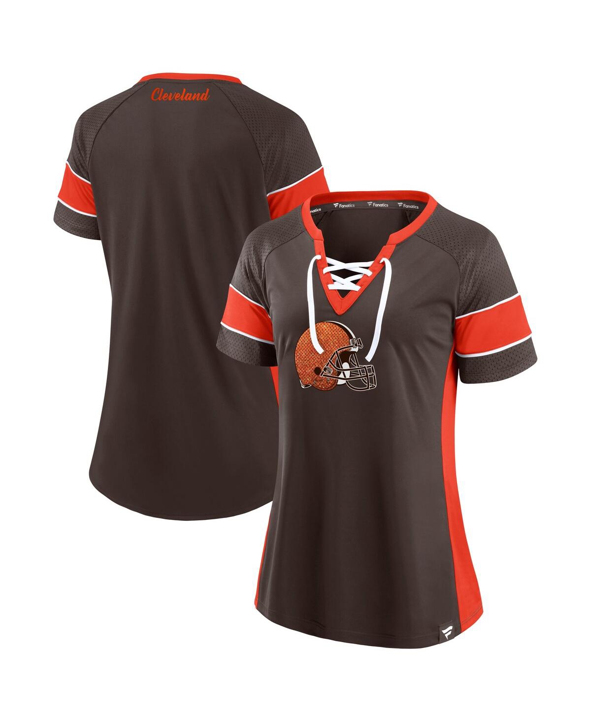 Click here for Fanatics Womens Brown Cleveland Browns Athena Lace... prices