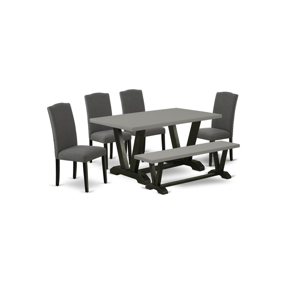 Click here for East West Furniture 6-Pc Dinette Set - 4 Kitchen C... prices