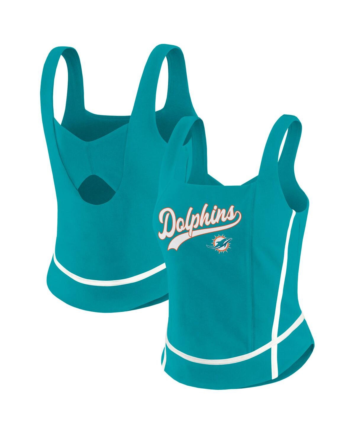 Click here for Wear by Erin Andrews Womens Aqua Miami Dolphins Sq... prices