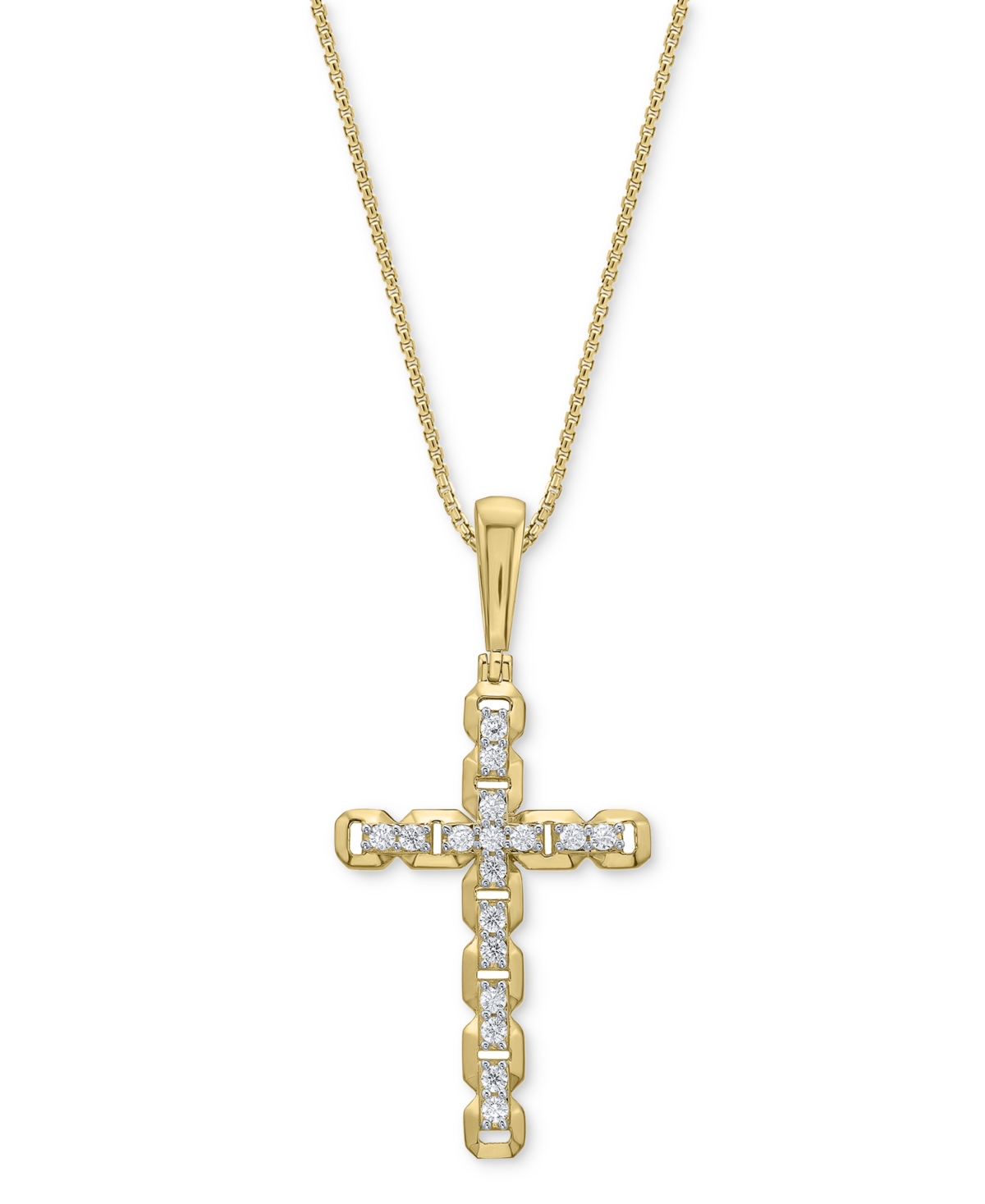 Click here for Mens Diamond Openwork Cross 22 Pendant Necklace (1... prices