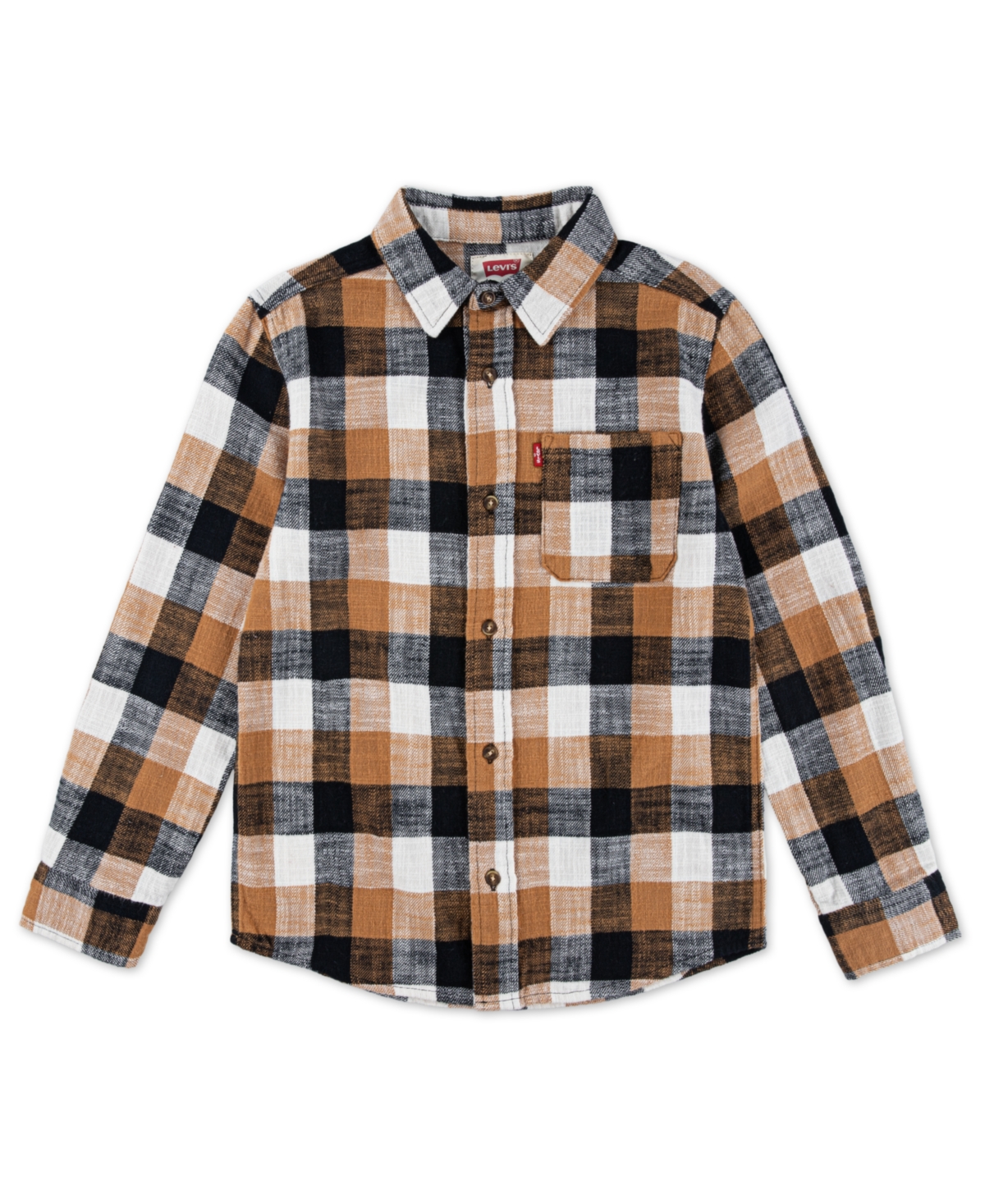 Click here for Levis Boys 2T-7 Buffalo Checkered Flannel Long Sle... prices