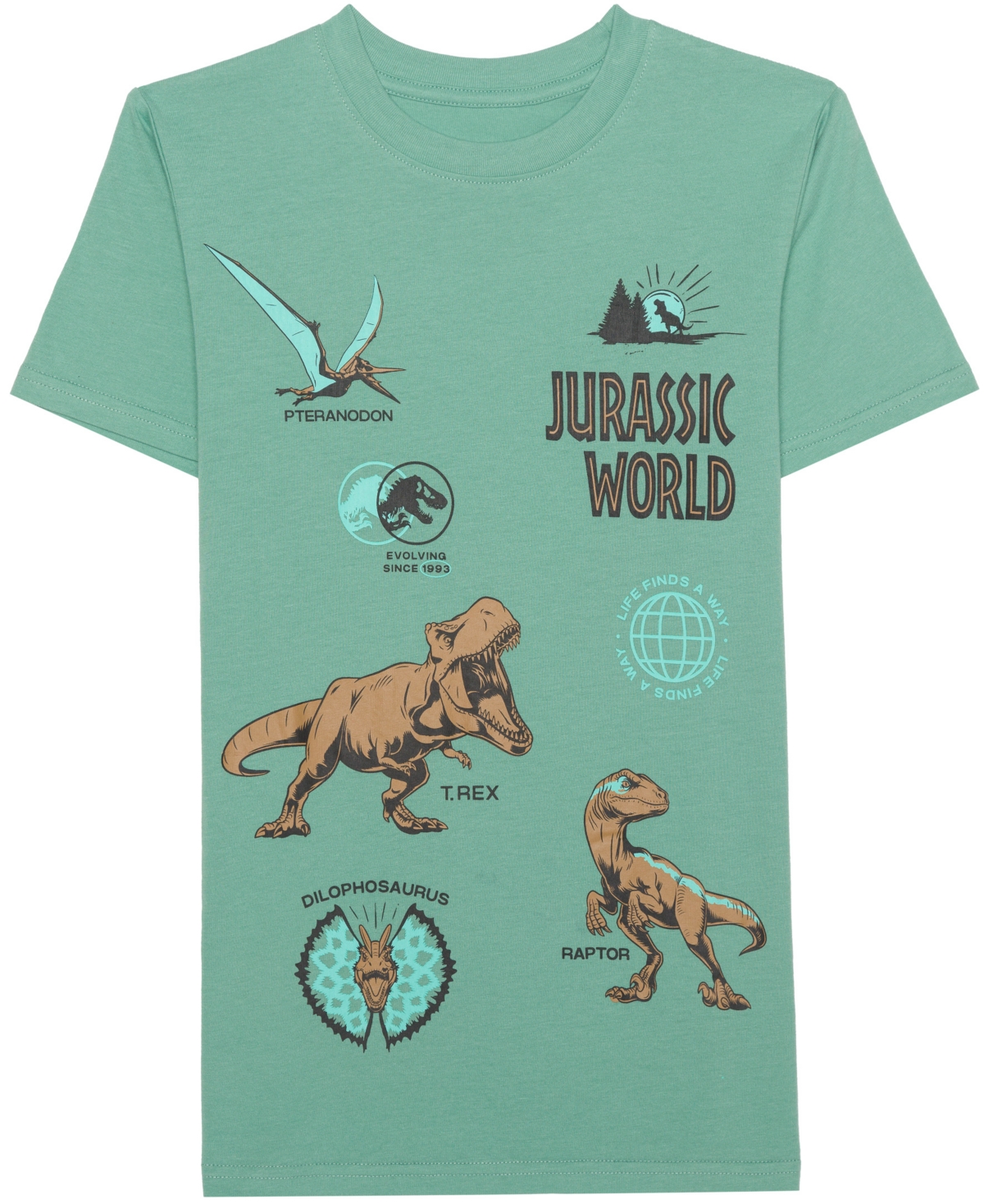 Click here for Jurassic Park Boys 5-20 Life Finds A Way Short Sle... prices